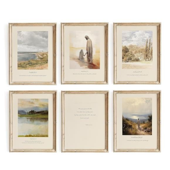 Wall Decor | Christian Scripture Gallery Art Set Jesus Bible Verse Wall ...